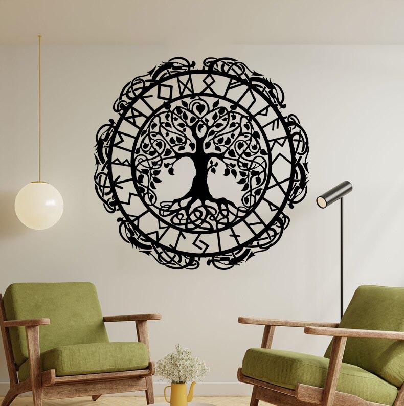 Viking Runes, Nordic Mythology, Metal Viking Decor, Nordic Art, Tree of ...