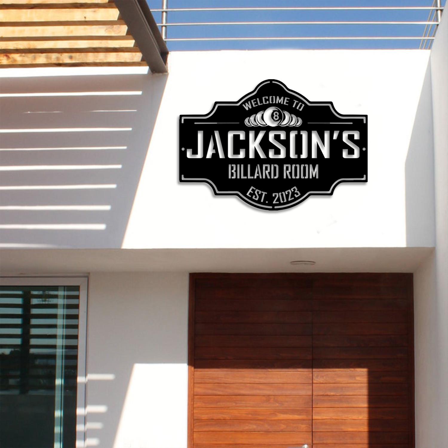 Personalized Billiards Metal Wall Art With Led Lights, Billiard Metal ...