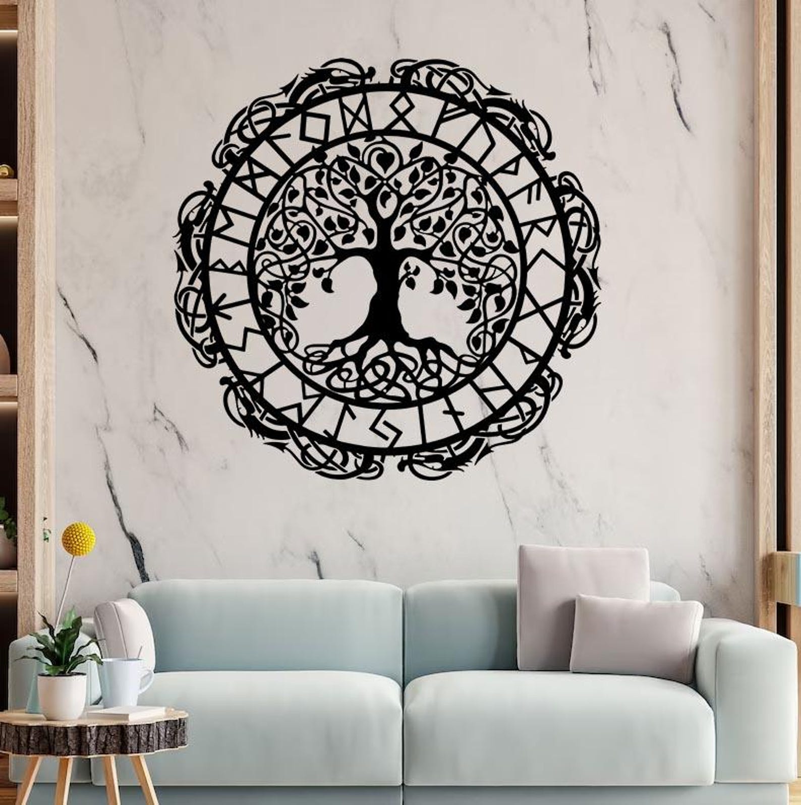 Viking Runes, Nordic Mythology, Metal Viking Decor, Nordic Art, Tree of ...