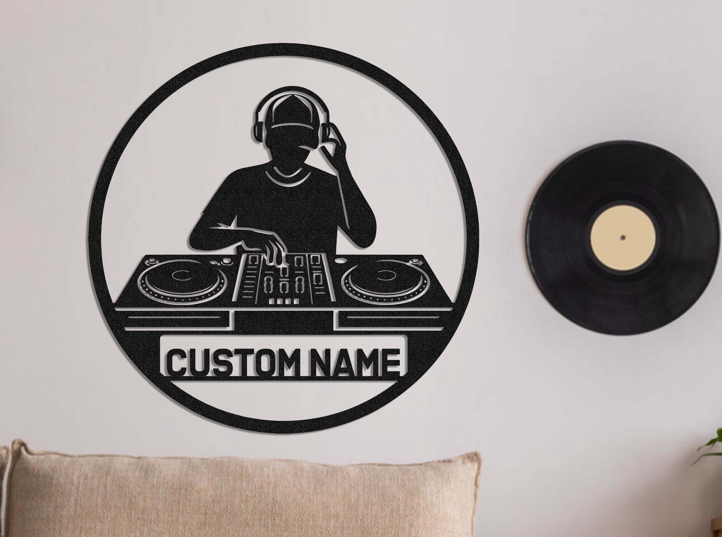 Personalized DJ Disc Jockey Metal Sign, Custom DJ Name Sign,deejay ...
