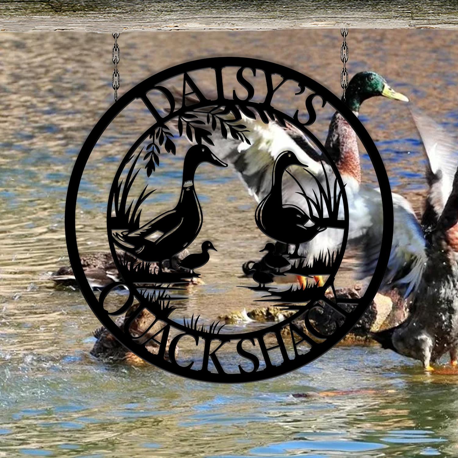 Custom Duck Farm Sign Metal, Farmhouse Decor, Custom Duck Quack House ...