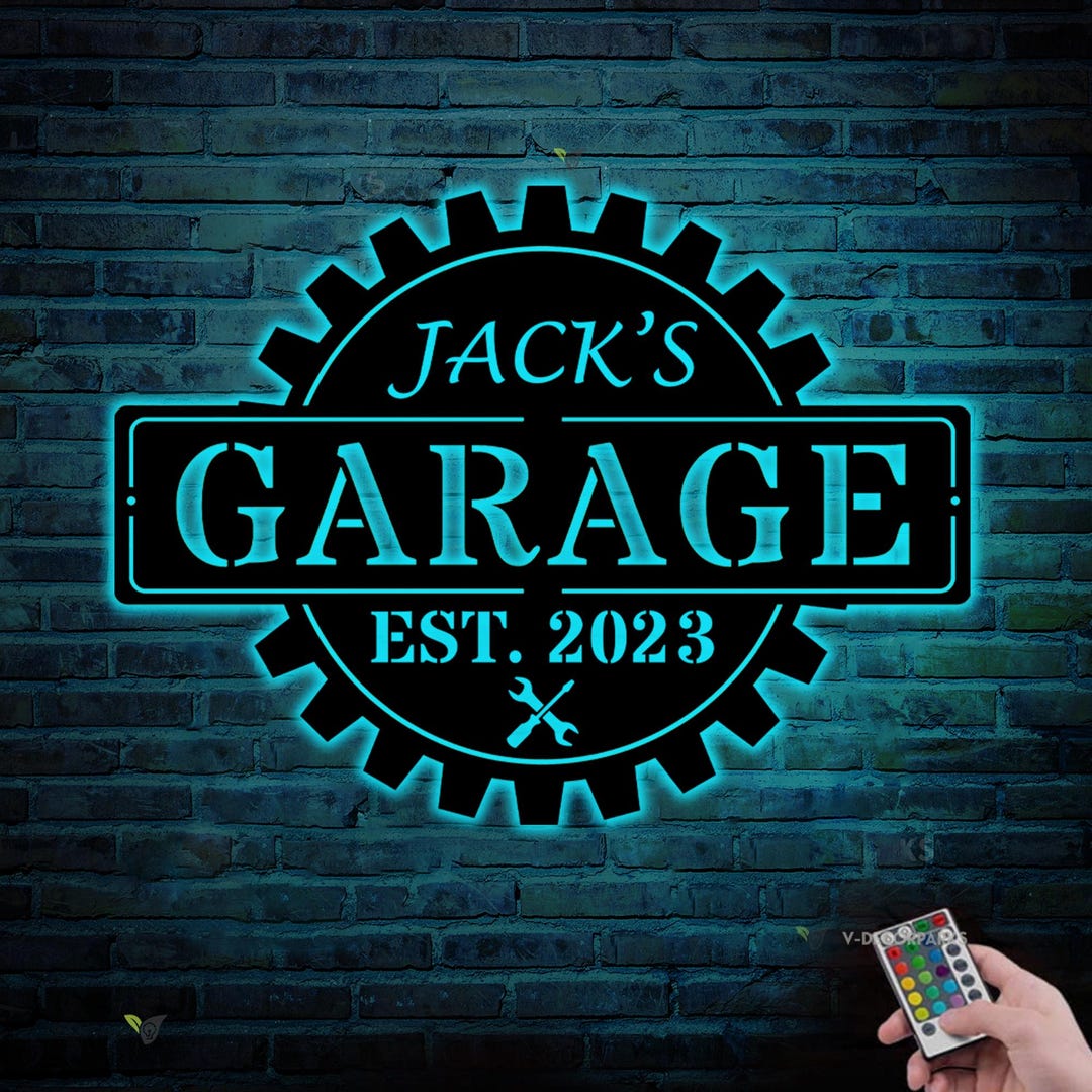 Personalized Garage Sign With Led Light,metal Sign for Garage, Custom ...