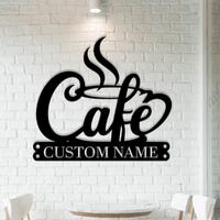 Personalized Coffee Bar Sign for Kitchen, Custom Coffee Decor, Metal ...