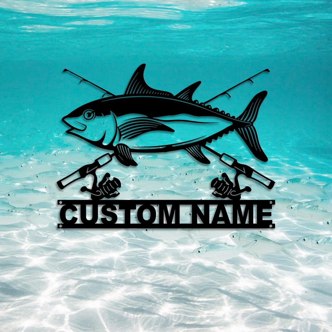 Metal Fish Sign,custom Fishing Metal Sign,tuna Fishing Sign,bass ...