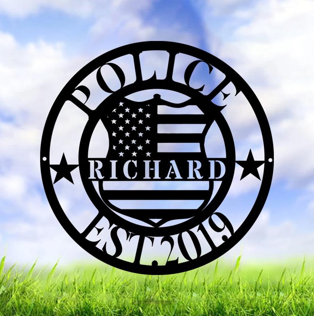 Police Sign for Home,personalized Metal Police Wall Art,police Officer ...