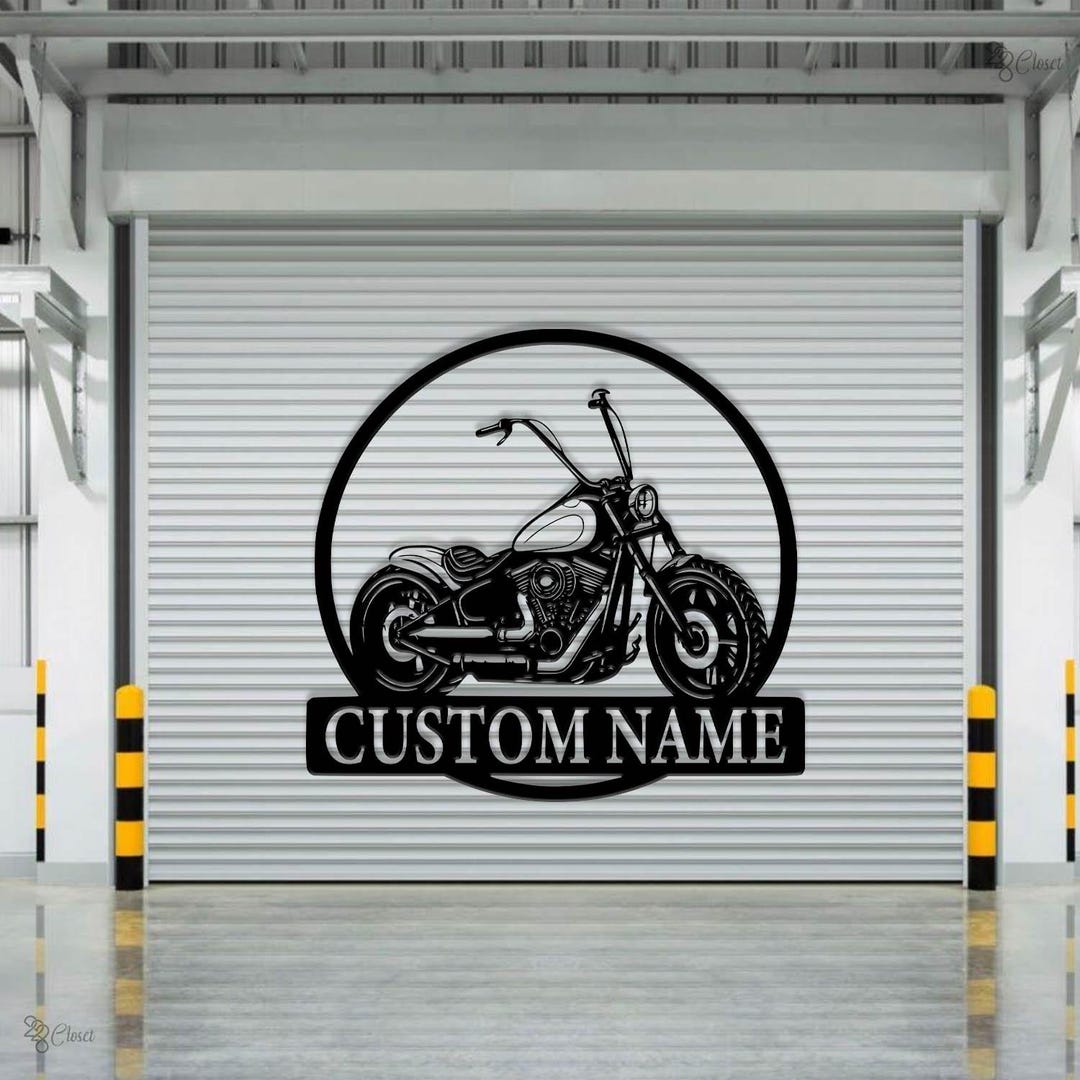 Custom Motorcycle Metal Sign Wall Art, Motorbike Metal Wall Art ...