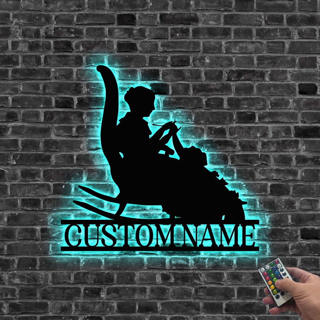 Custom Sewing Metal Sign Wall Art LED Lights, Sewing Room Wall Decor ...