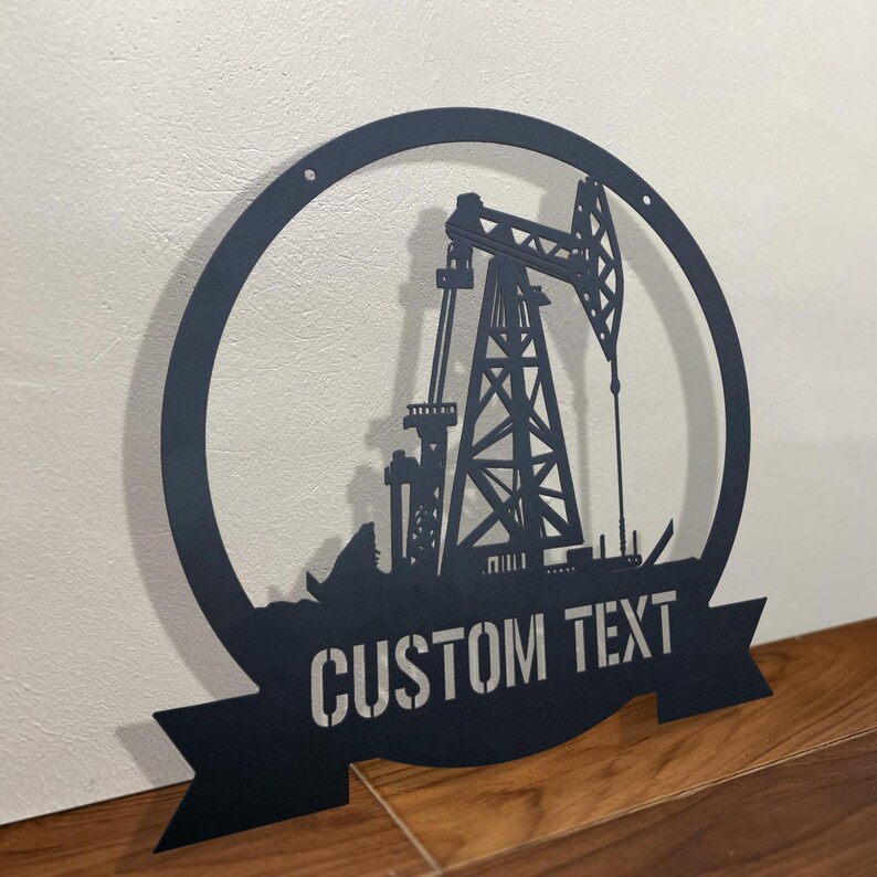 Personalized Oil Metal Name Sign Led Light, Oil Field Sign, Oil Rig ...