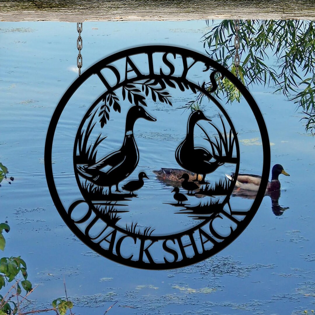 Custom Duck Farm Sign Metal, Farmhouse Decor, Custom Duck Quack House ...