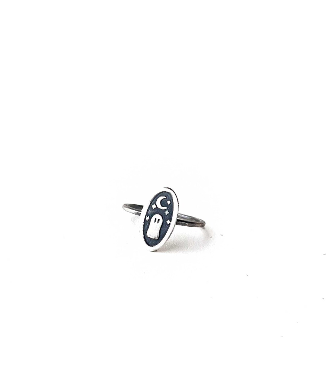 Tiny Ghost Ring in Sterling Silver Perfect for Any Spooky Season ...