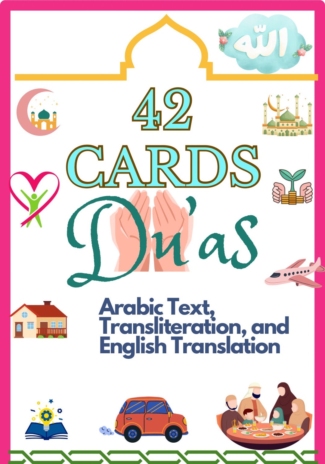 42 Dua Cards, Islamic Kids Printables, Duas for Kids, Children Dua Book ...
