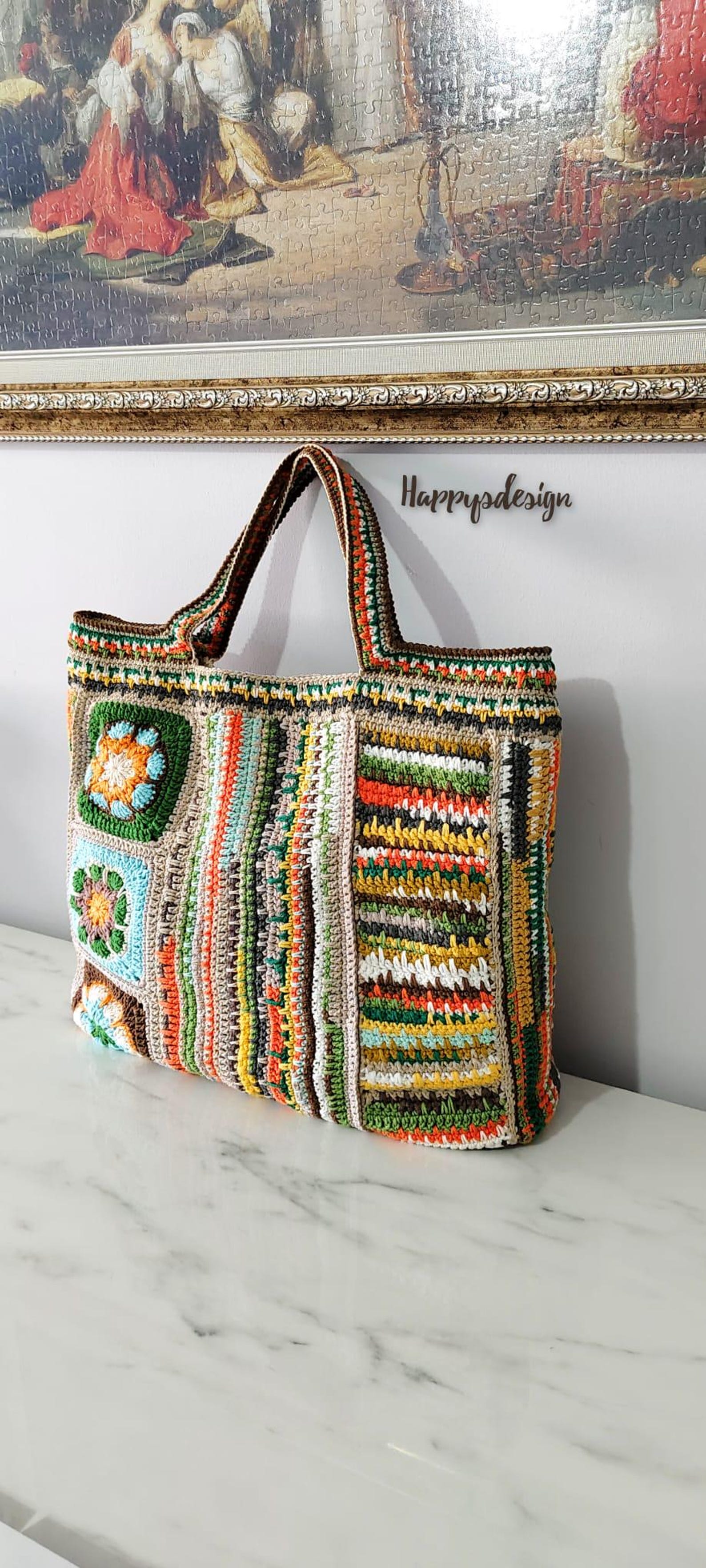 Crochet Shoulder Bag,winter Bag, Handmade Colourfull Bag,gift Bag - Etsy