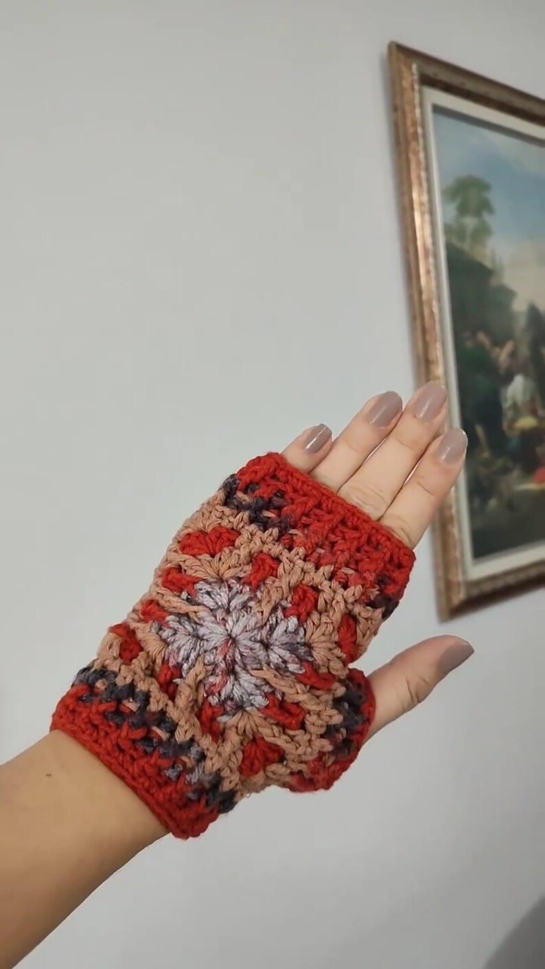 Granny Square Gloves, Crochet Pattern for Women,gift for Women,gift ...