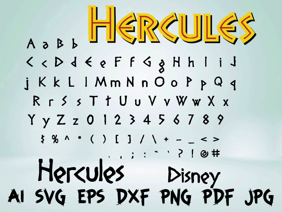 Hercules Font Svg Ttf Alphabet Letters Hero Instant Download - Etsy ...