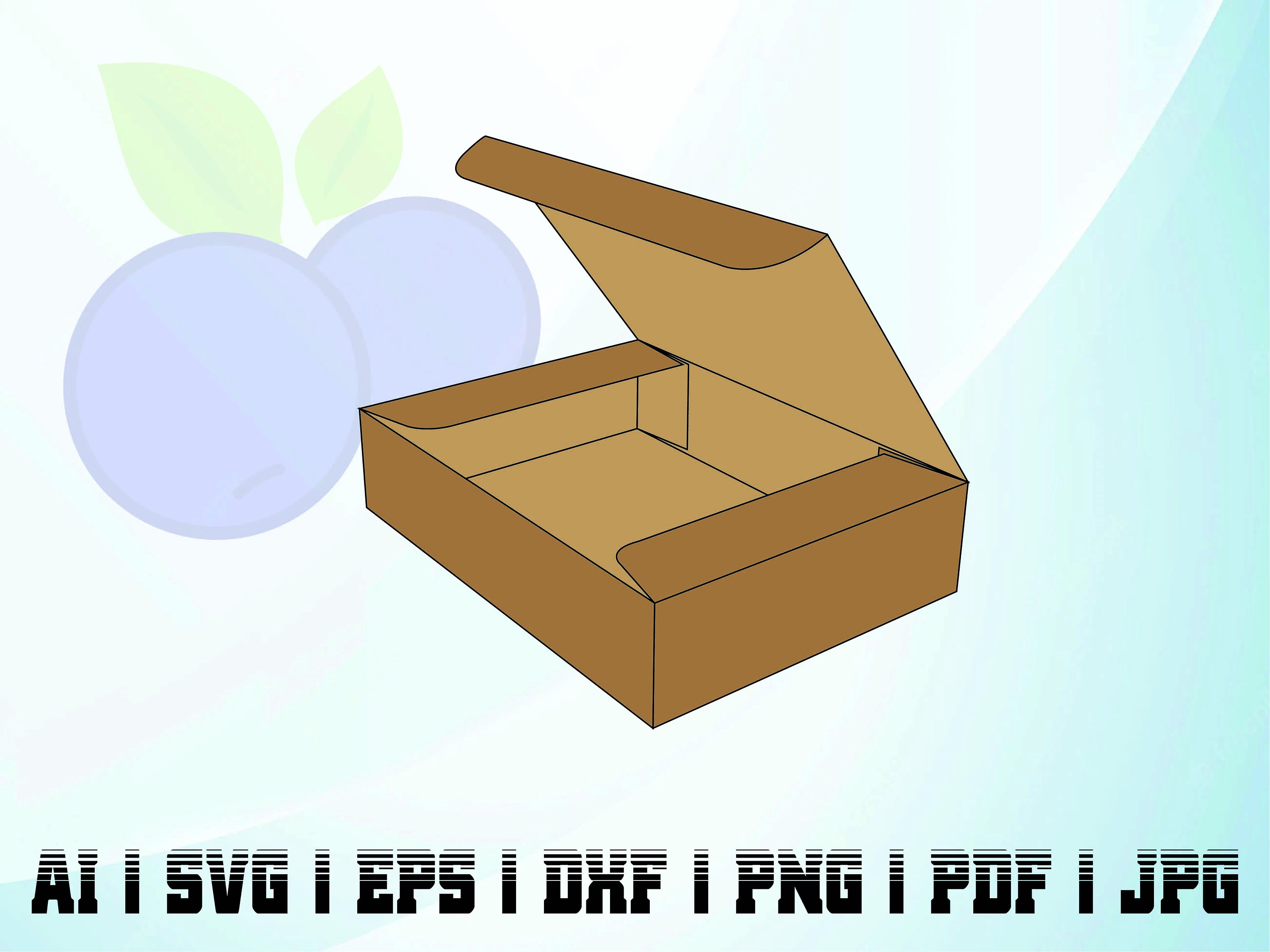 Short Large Box Template Svg Box Design Shape Cricut Instant Download ...