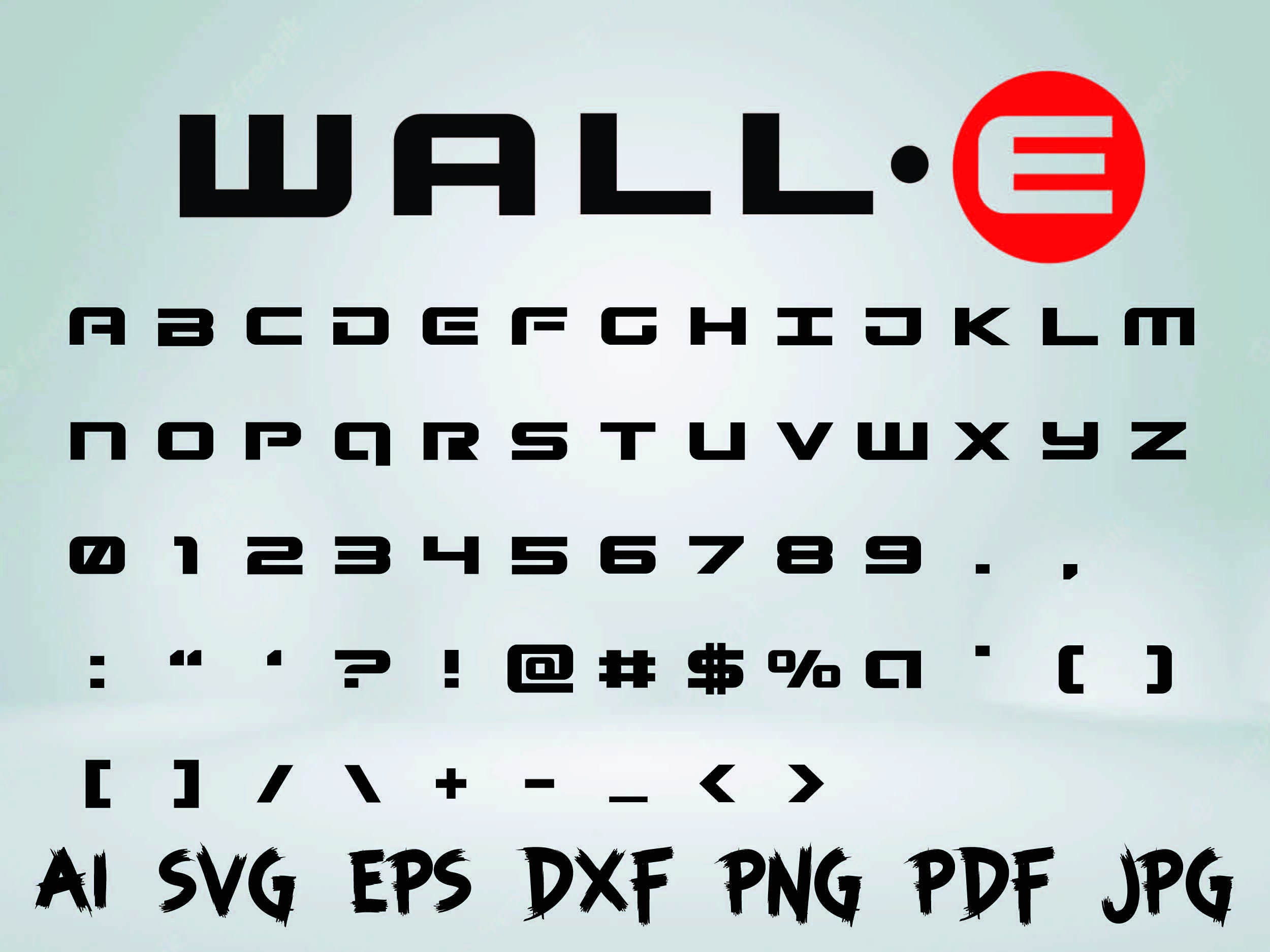 Wall E Font Ttf Svg Instant Download - Etsy