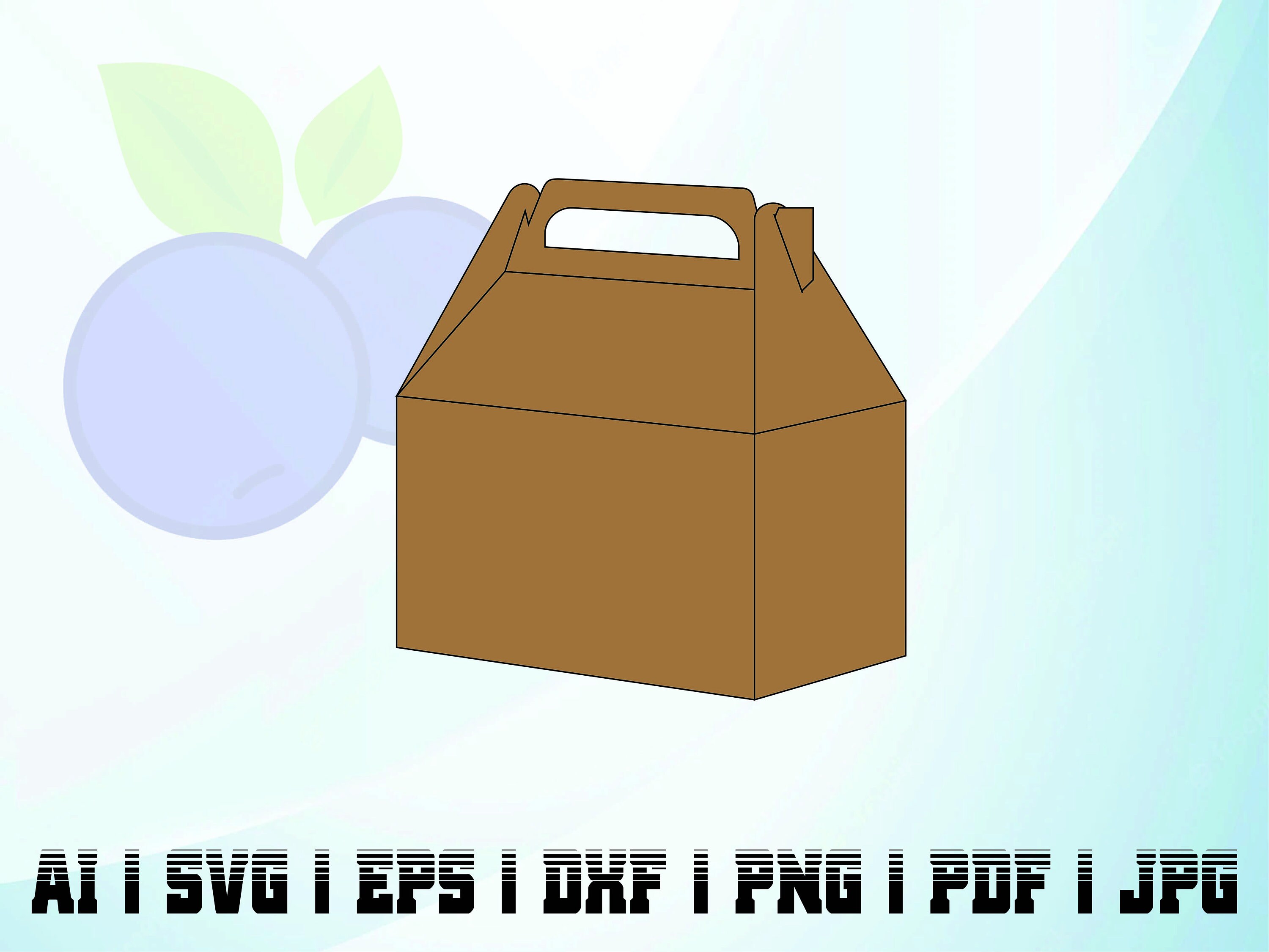 Gable Lunch Box Template Svg Box Design Shape Cricut Instant Download ...