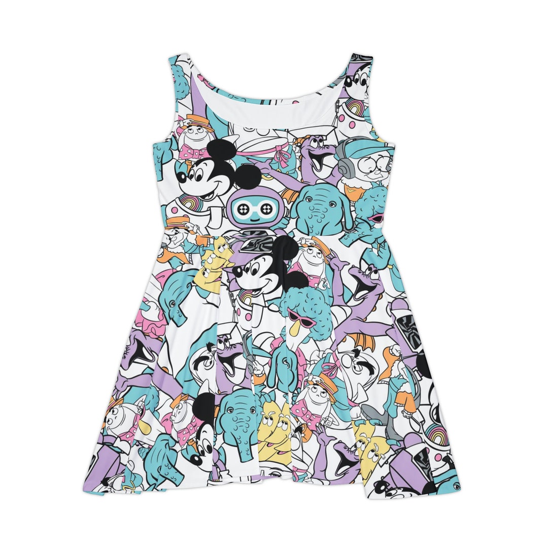 EPCOT Center Pastel Pattern Women's Skater Dress AOP - Etsy