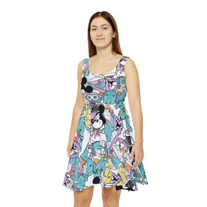 EPCOT Center Pastel Pattern Women's Skater Dress AOP - Etsy