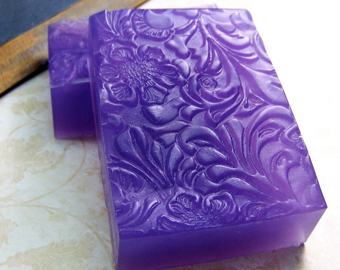Handmade Glycerin Soap Bar - Impressions in Lavender Lemon - Etsy