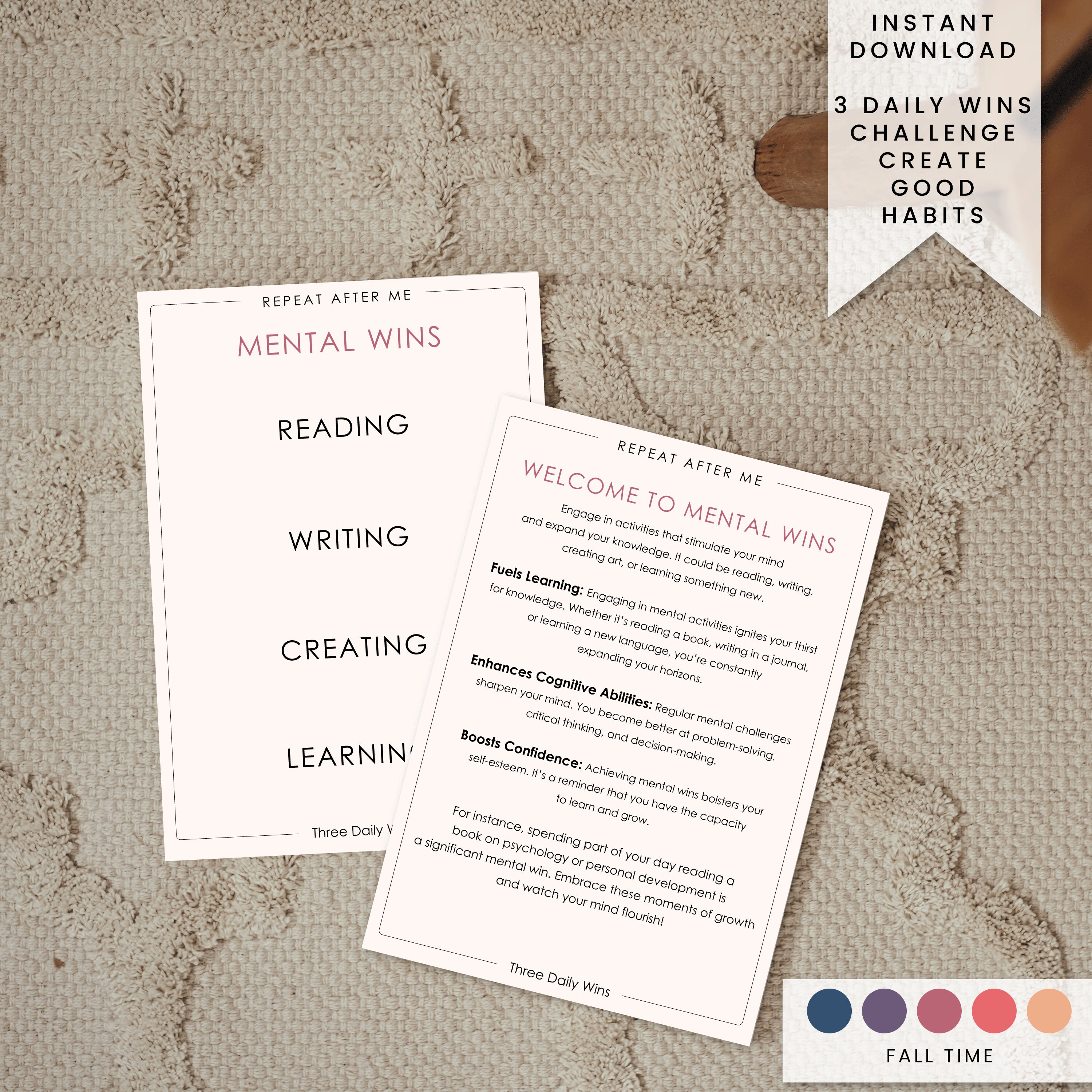 Daily Wins Habit Tracker, Cultivate Positive Habits and Mental Wellness ...