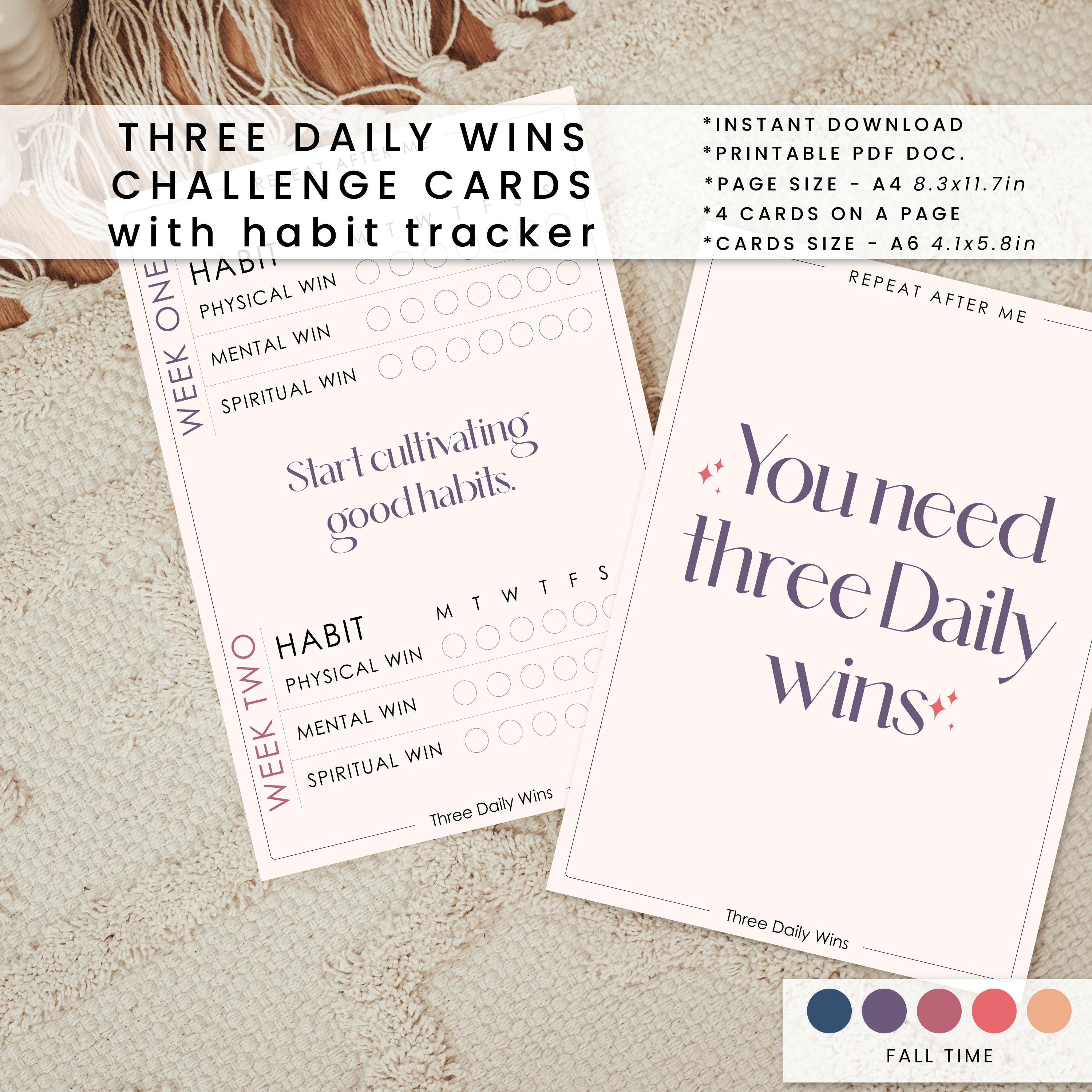 Daily Wins Habit Tracker, Cultivate Positive Habits and Mental Wellness ...