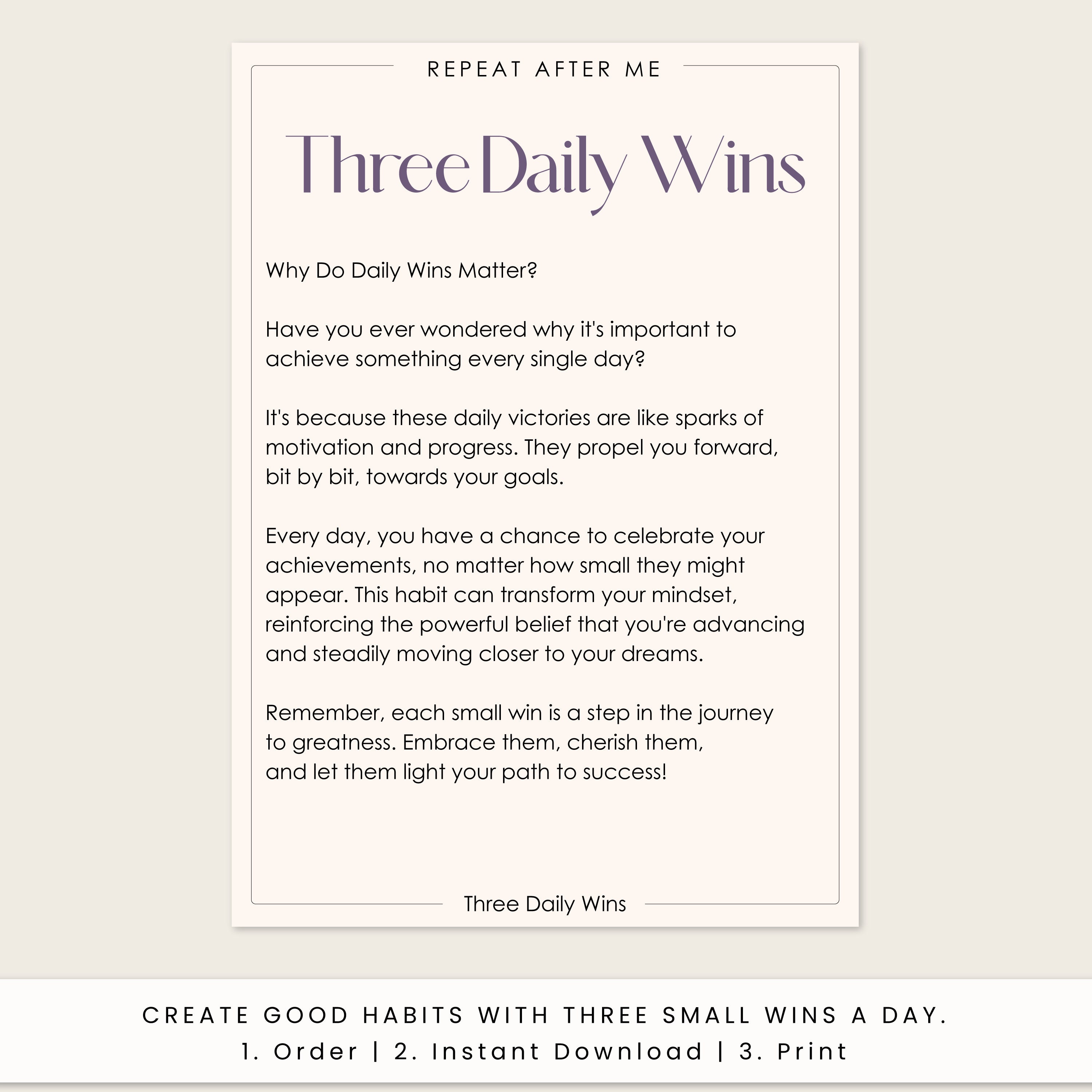 Daily Wins Habit Tracker, Cultivate Positive Habits and Mental Wellness ...