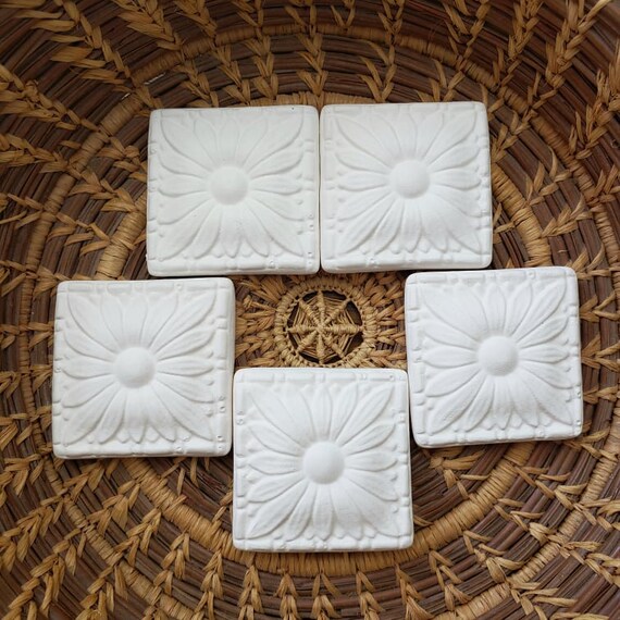 Ceramic Bisque Ceramic Squares DIY Ceramics Ceramic Tiles | Etsy