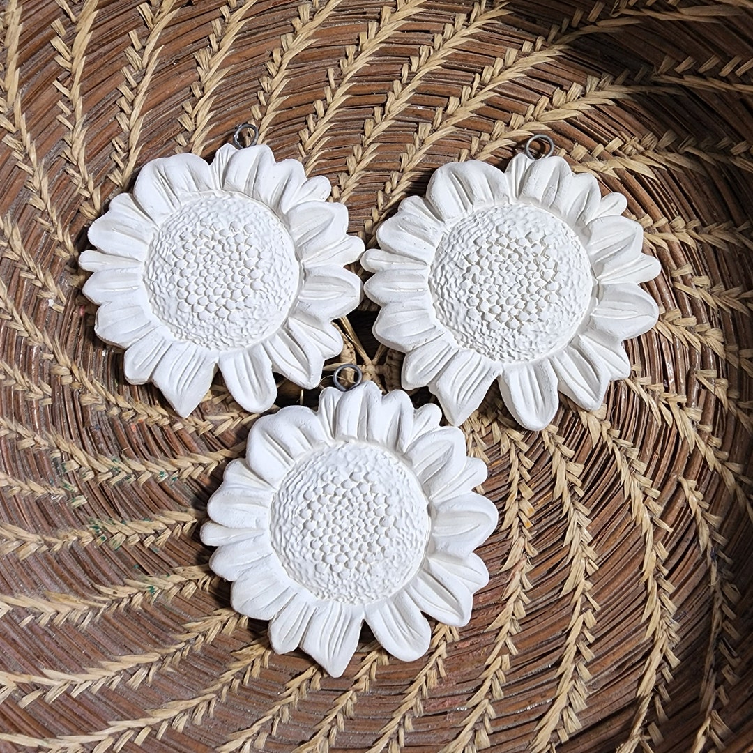 Ceramic Bisque Sunflower, Sunflower Flower Pendants, Bisque Blank ...