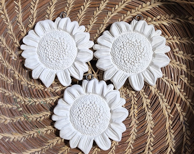 Ceramic Bisque Sunflower, Sunflower Flower Pendants, Bisque Blank ...