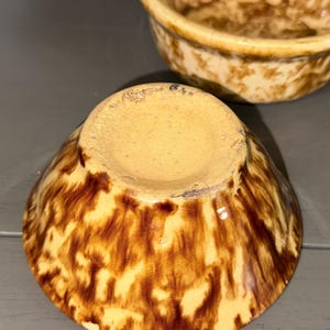 Vintage, 5 Beautiful Glazed Spongeware/splatter Bowls Range of Sizes ...