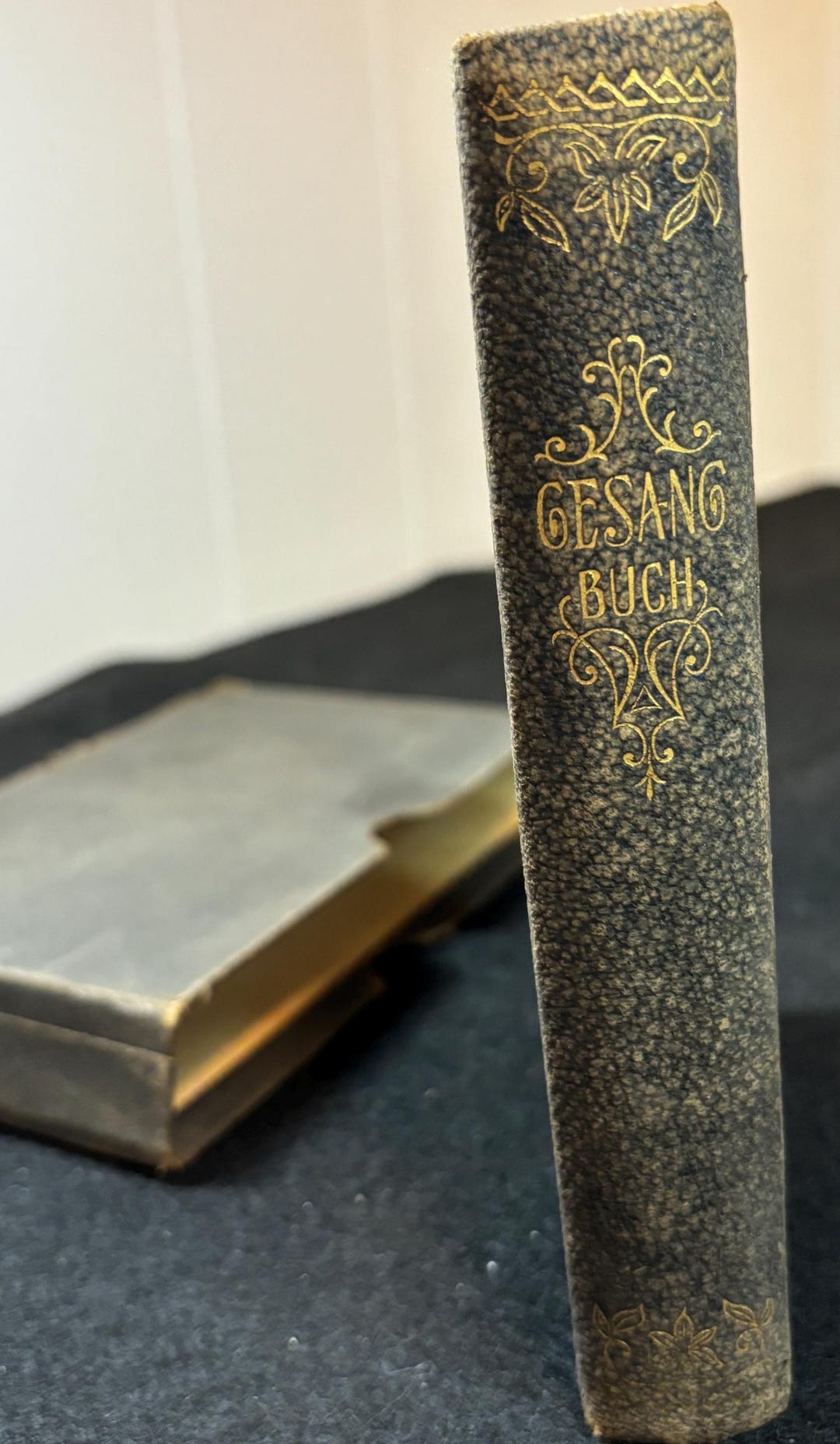Antique, Vintage, German Hymnal Book Gesang Buch 1922, Gold Writing and ...