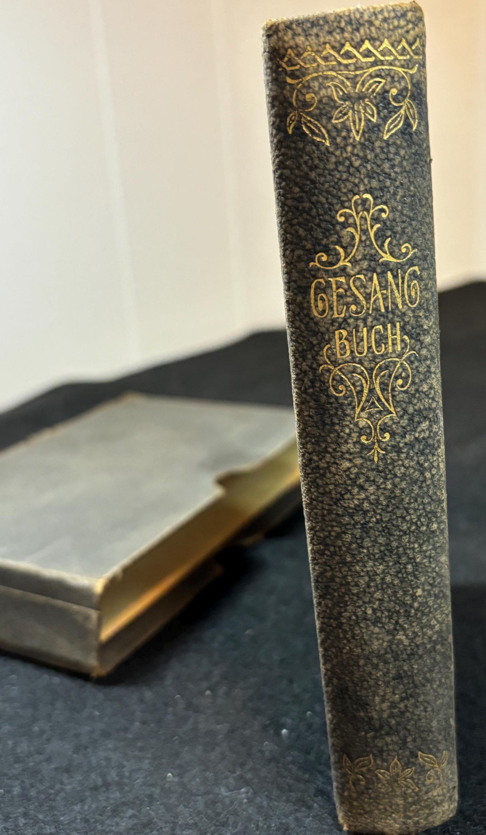 Antique, Vintage, German Hymnal Book Gesang Buch 1922, Gold Writing and ...
