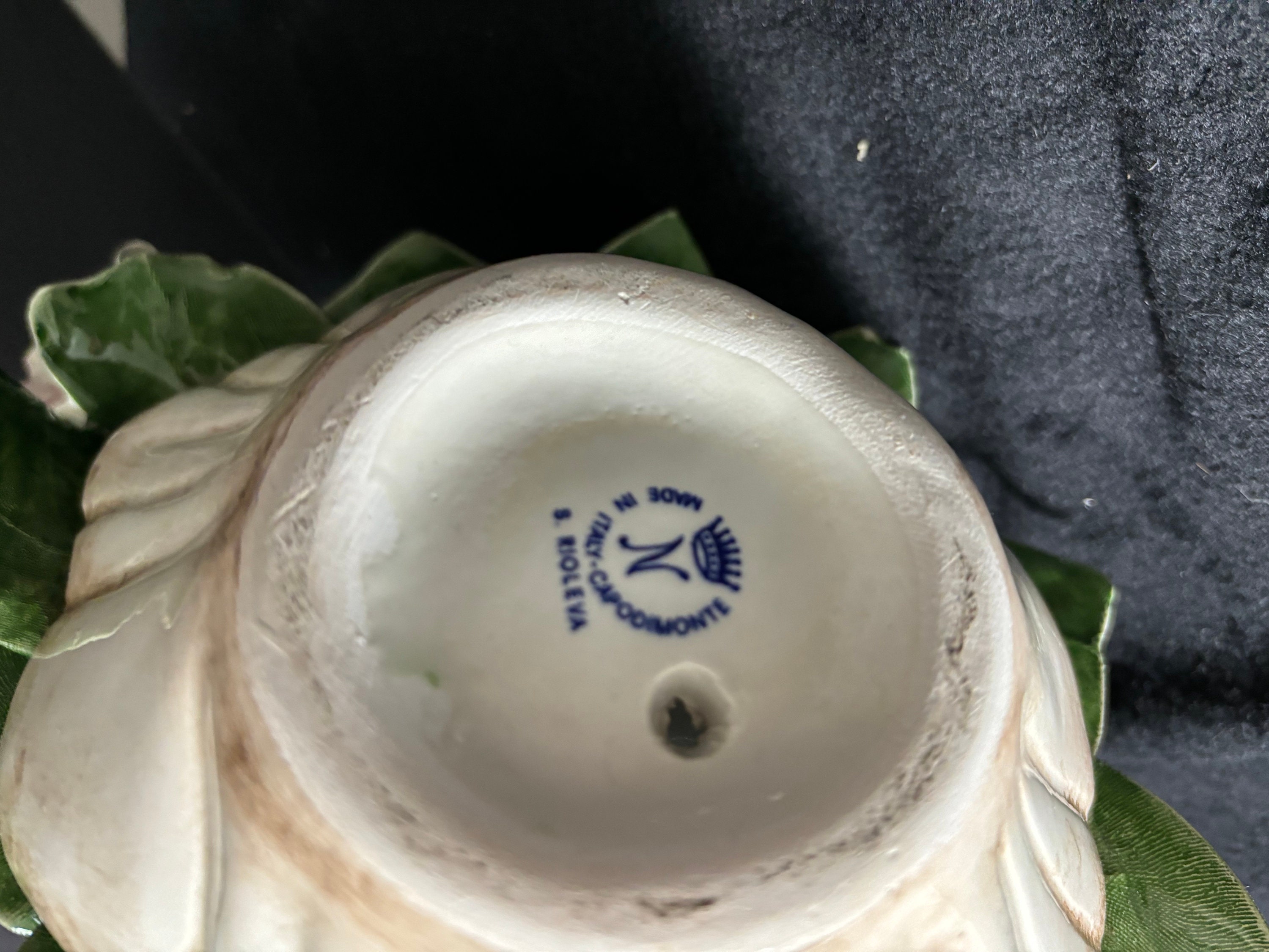 Antique/vintage capodimonte Porcelain Flower Basket, Capodimonte Crown ...