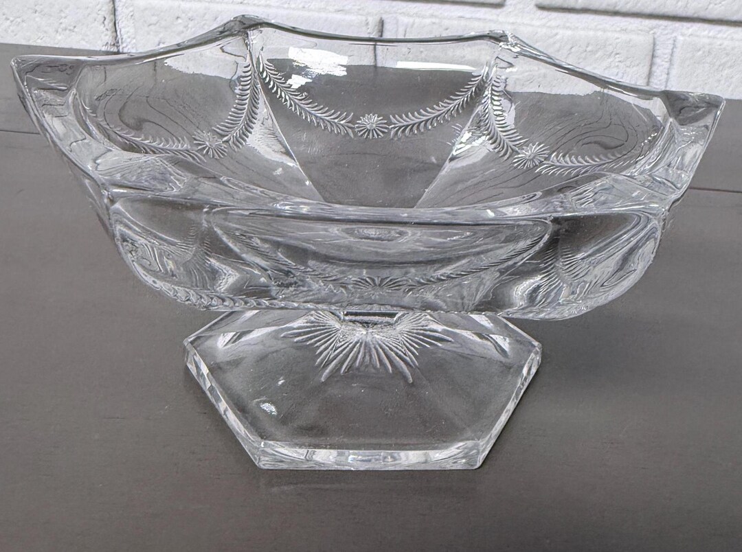 Vintage Mckee Glass Compote, Fern Garland, Old Colony (1905) - Etsy