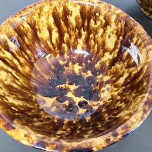 Vintage, 5 Beautiful Glazed Spongeware/splatter Bowls Range of Sizes ...