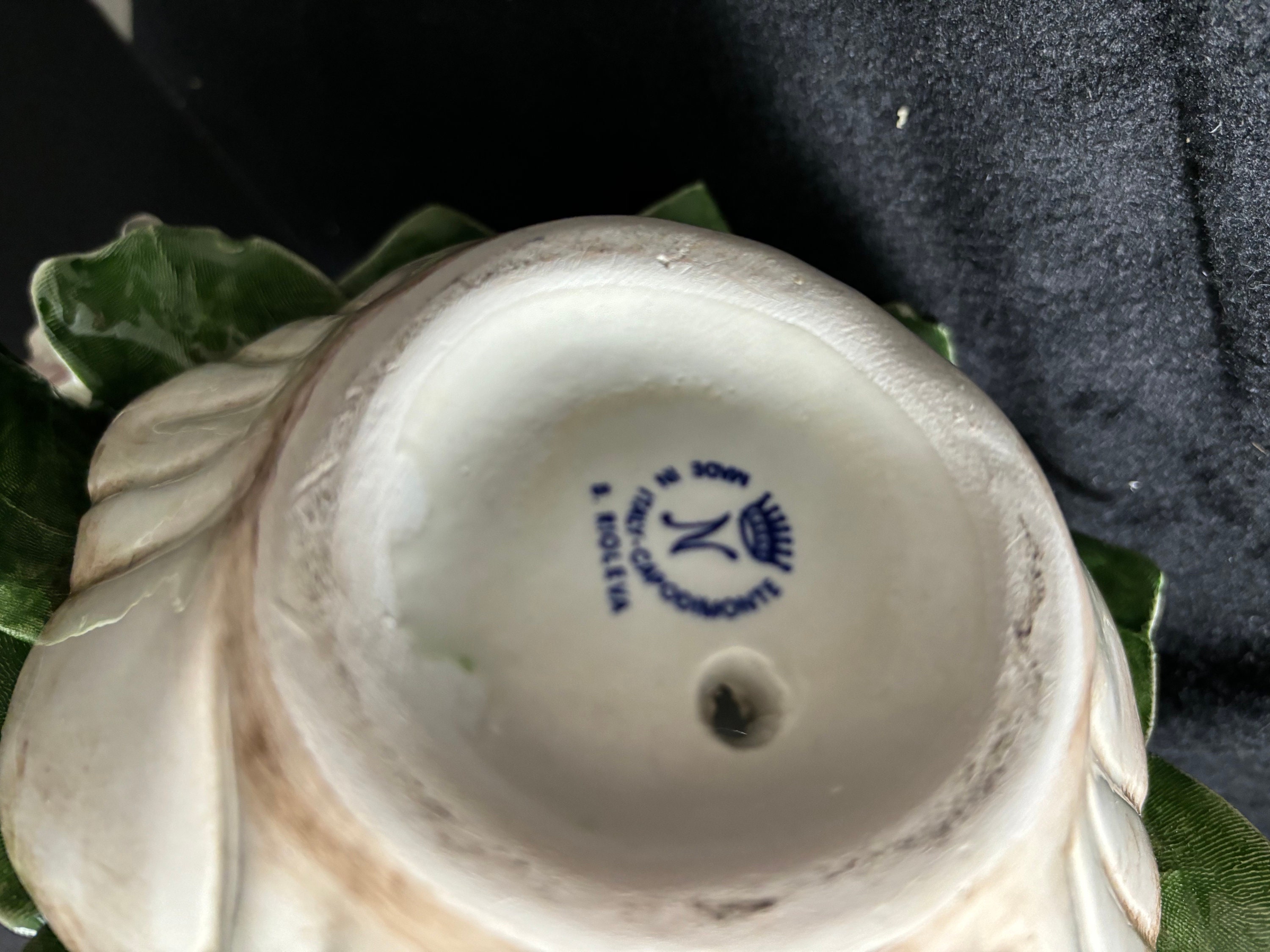 Antique/vintage capodimonte Porcelain Flower Basket, Capodimonte Crown ...