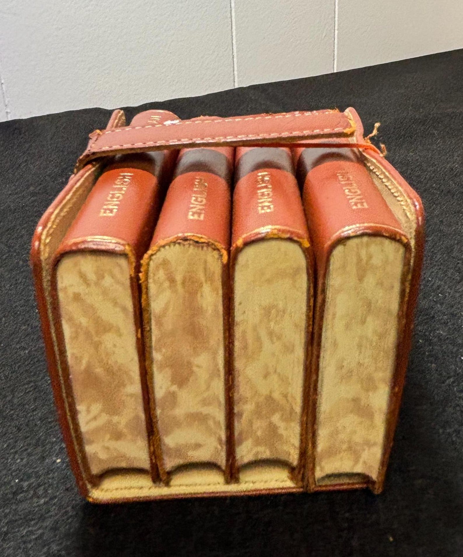 Vintage, Burgess & Bowes Ltd. London, 4 Leather, MINIATURE, " Midget ...