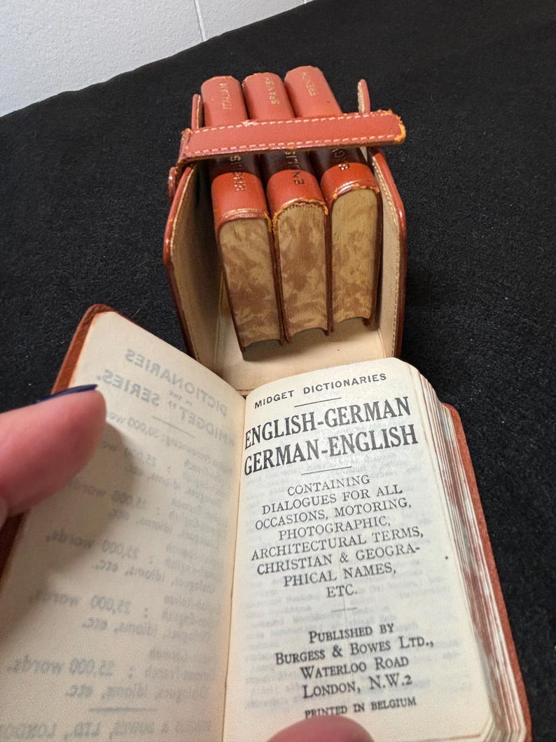 Vintage, Burgess & Bowes Ltd. London, 4 Leather, MINIATURE, " Midget ...