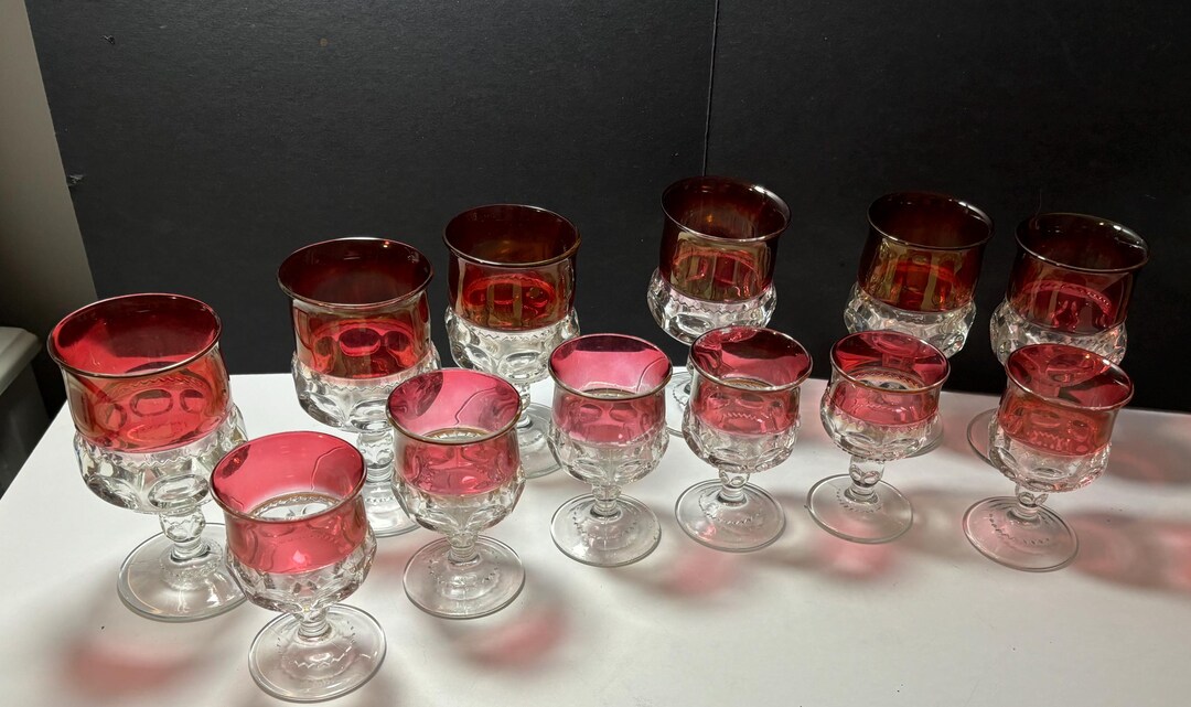 Vintage, Ruby Red, King Crown, Diamond Point Flash, & Cranberry ...