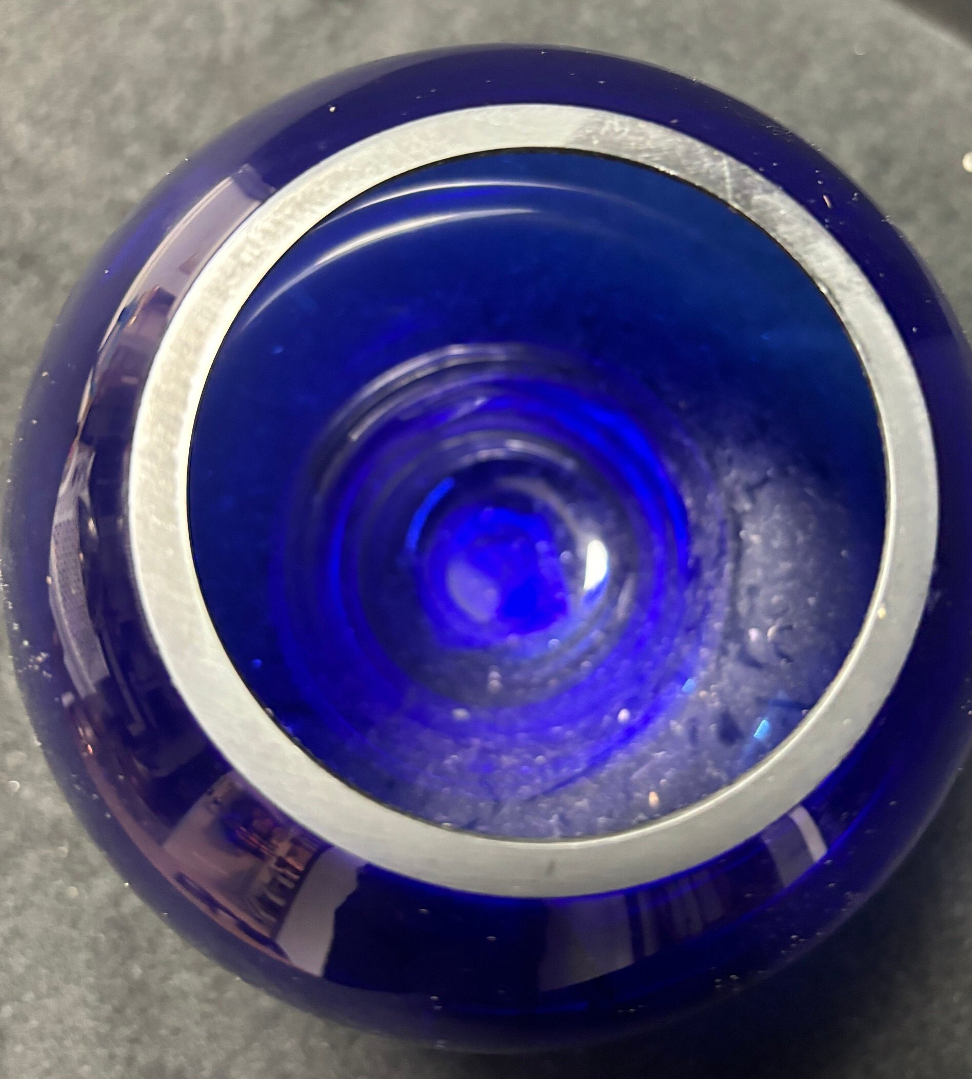Vintage Laura Glass Cobalt Blue Vase: Mid-century Modern Bubble Base - Etsy