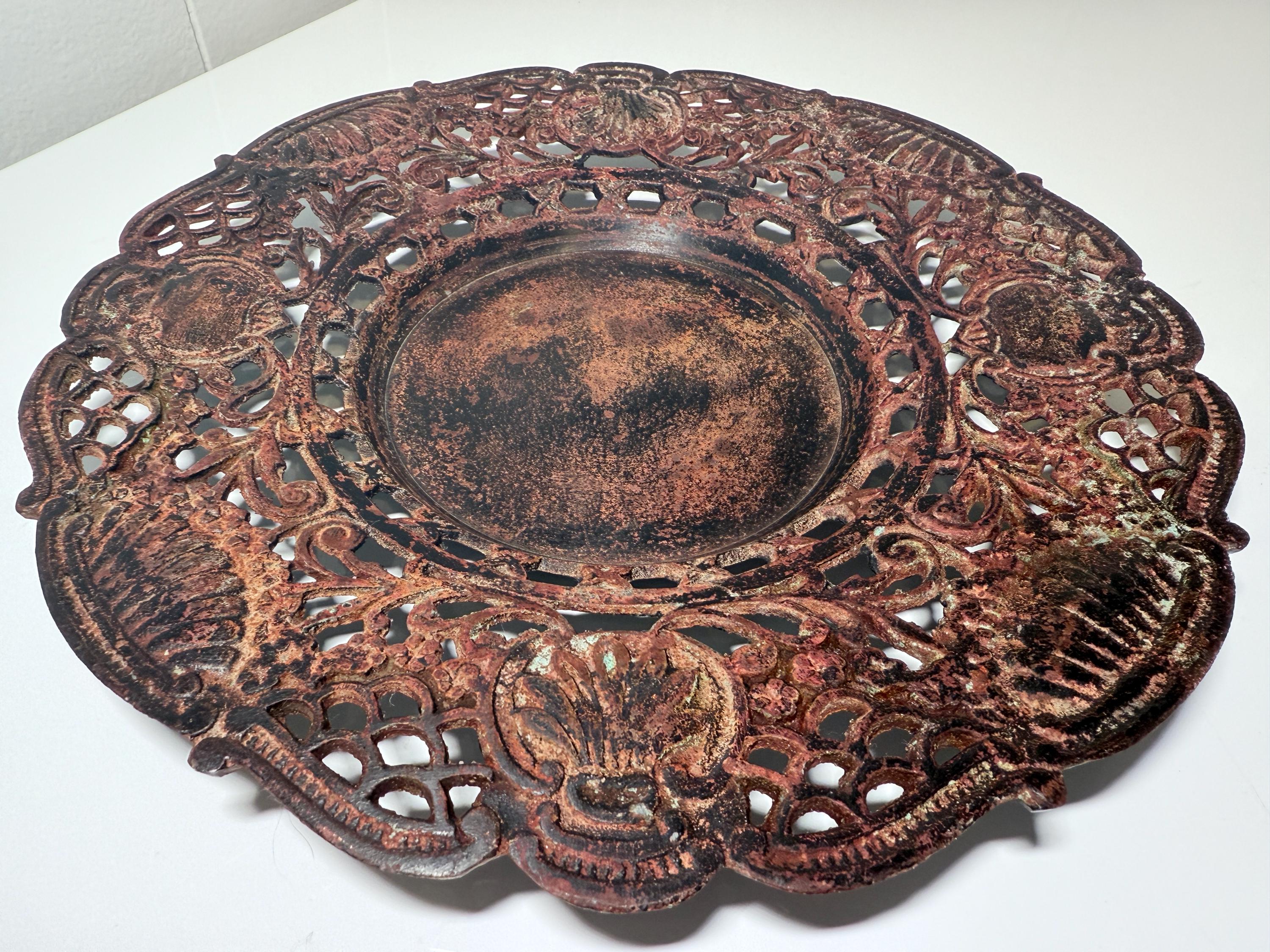 Vintage, Antique, Cast Iron, Calling Card Plate, Victorian, Ornate ...