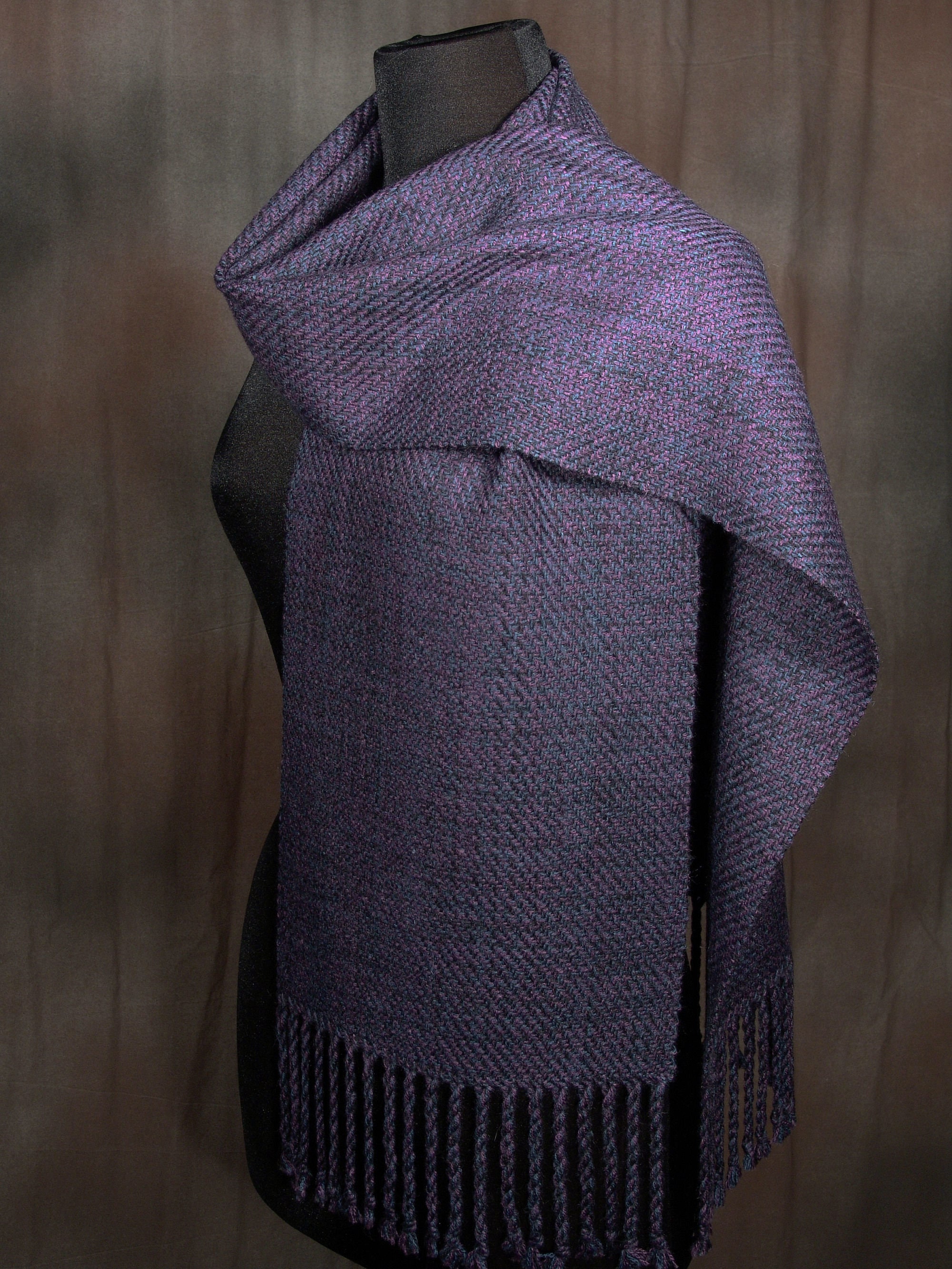 Purple Scarf / Handwoven Scarf / Merino Wool Scarf / Winter Scarf - Etsy