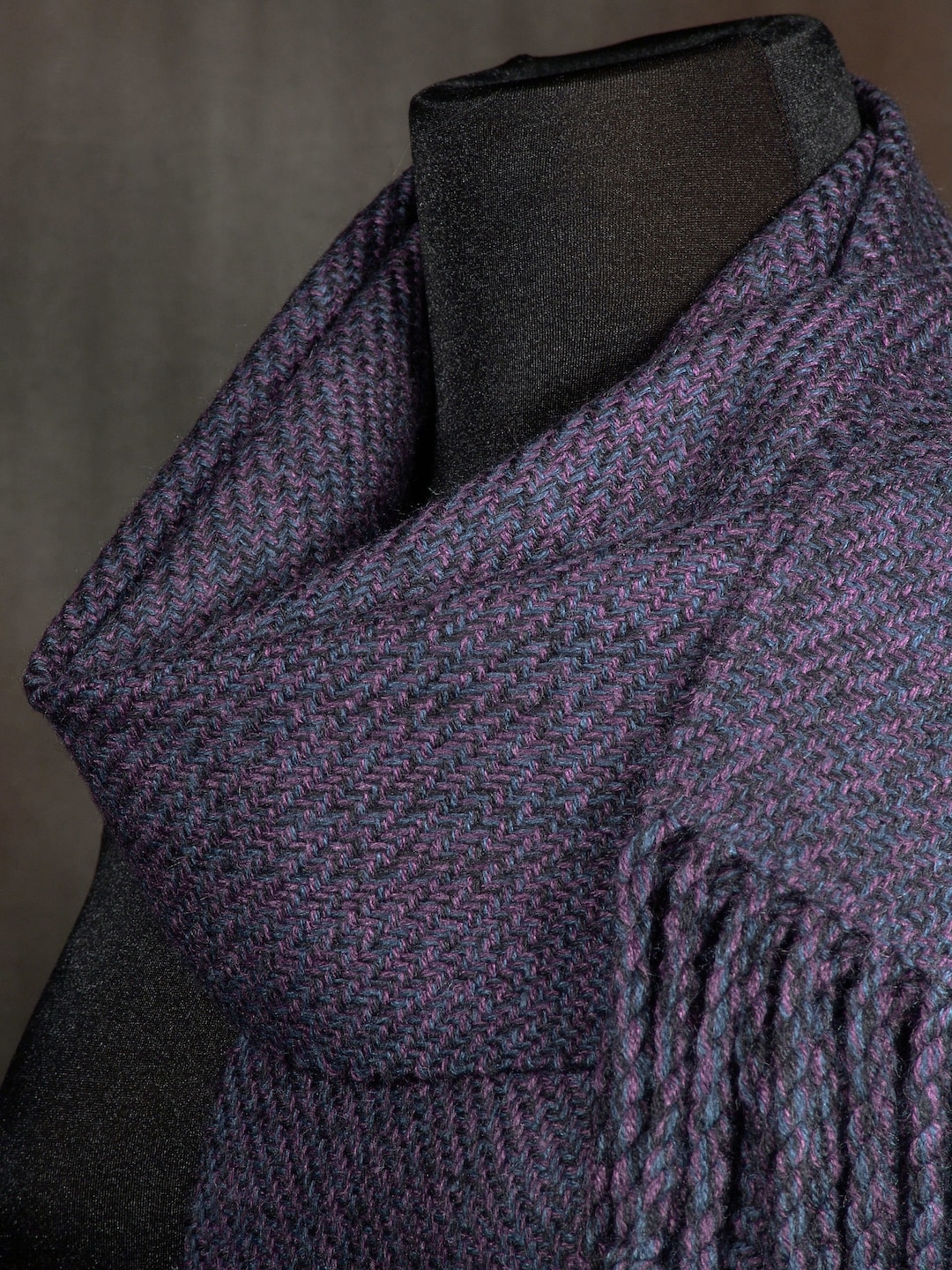Purple Scarf / Handwoven Scarf / Merino Wool Scarf / Winter Scarf - Etsy