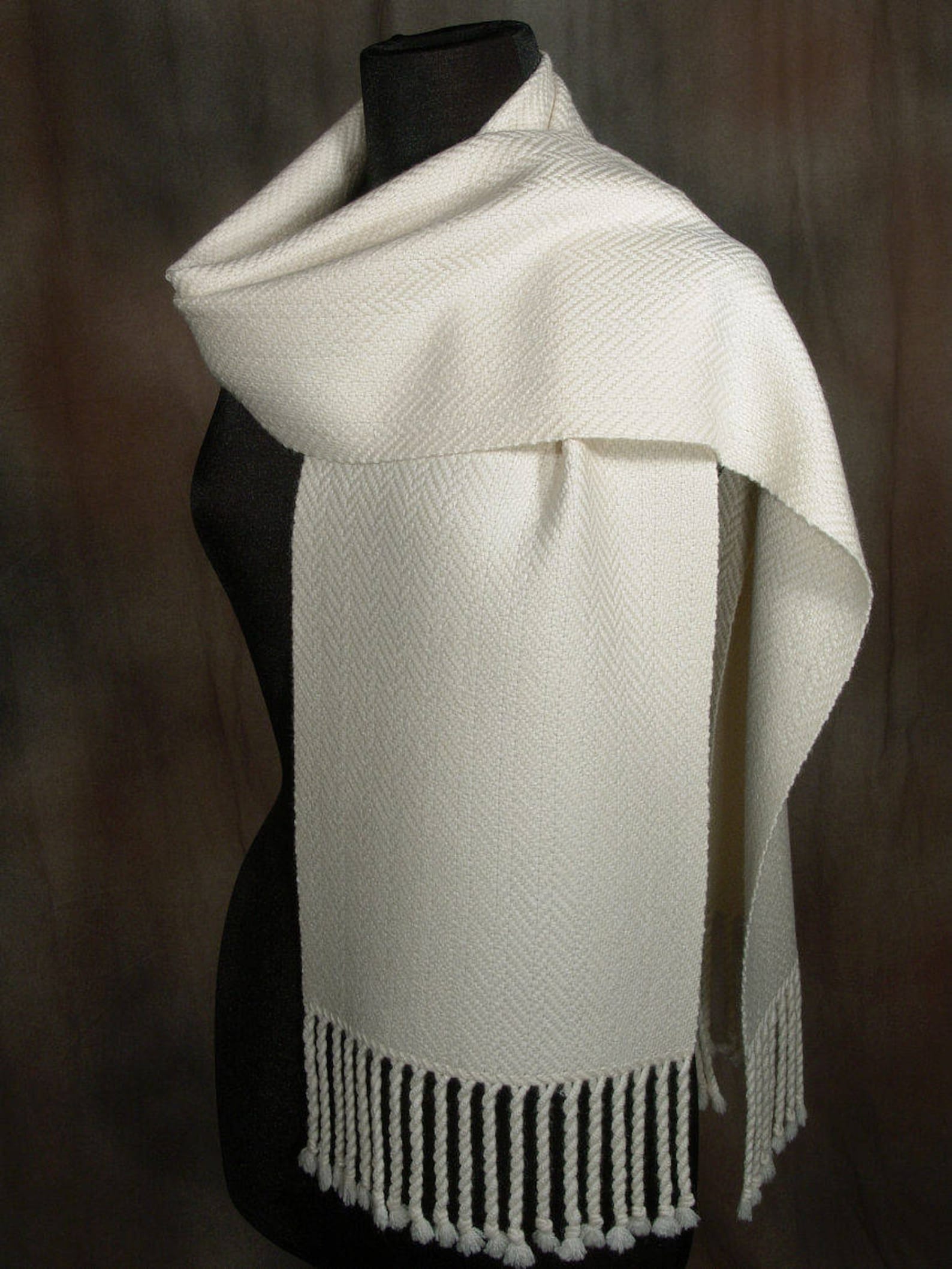 White Scarf / Ivory / Woman's Scarf / Man's Scarf / - Etsy