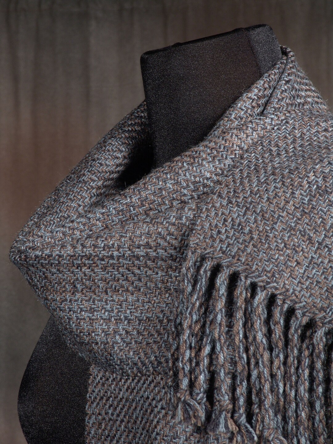 Rustbelt Taupe / Hand Woven Merino Wool Winter Scarf / Man Scarf - Etsy