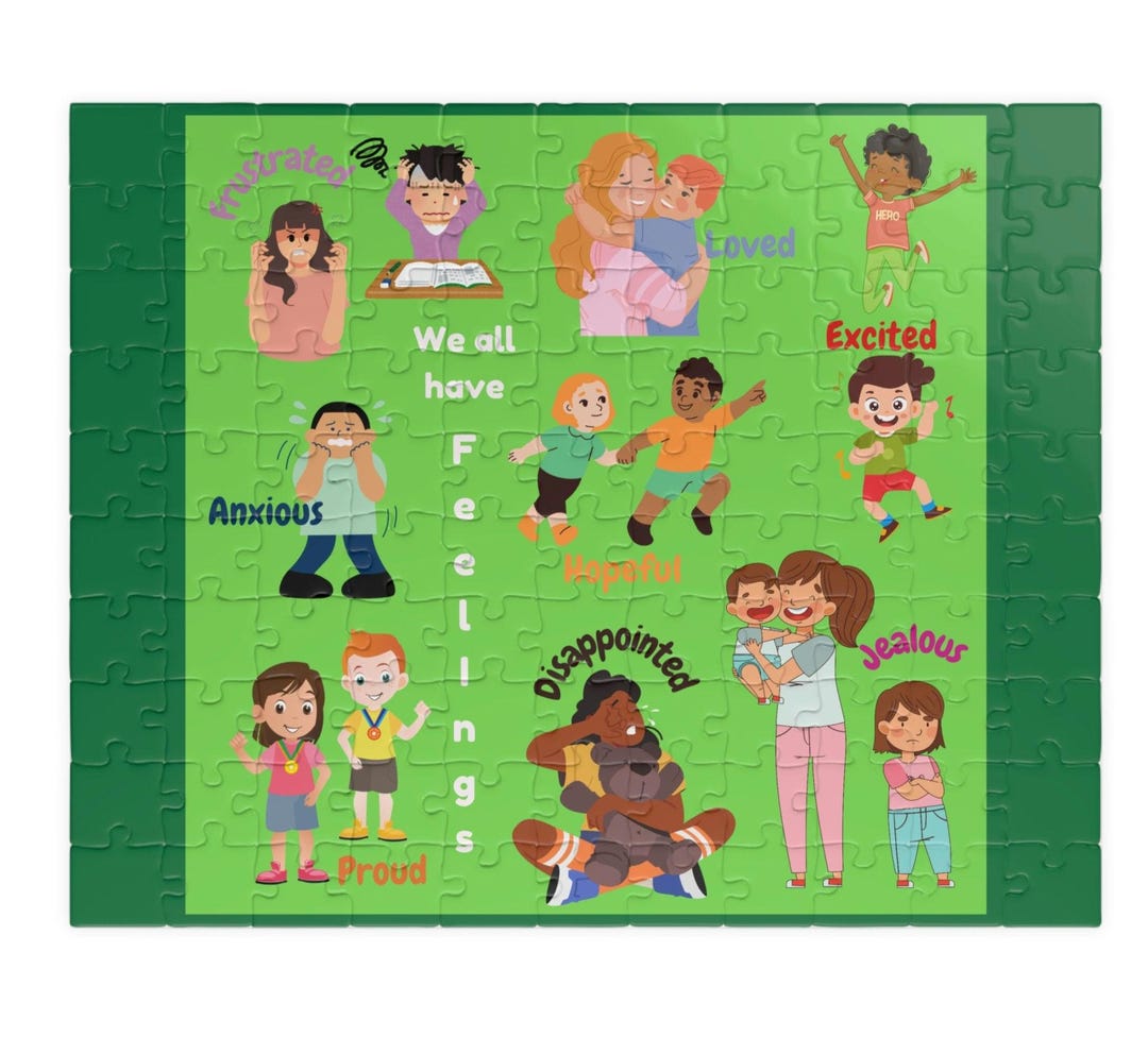 Emotions Puzzle for Kids to Develop Coping Skills - 110 Pieces, Social ...