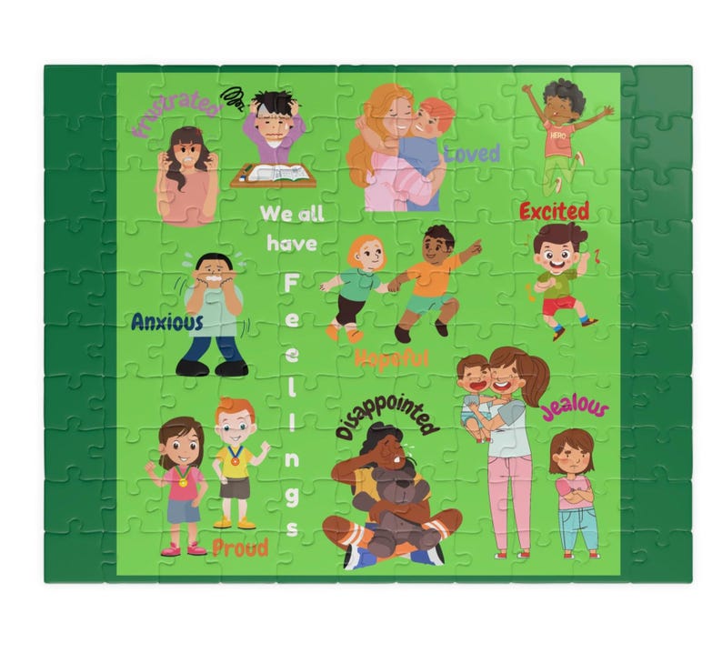Emotions Puzzle for Kids to Develop Coping Skills - 110 Pieces, Social ...