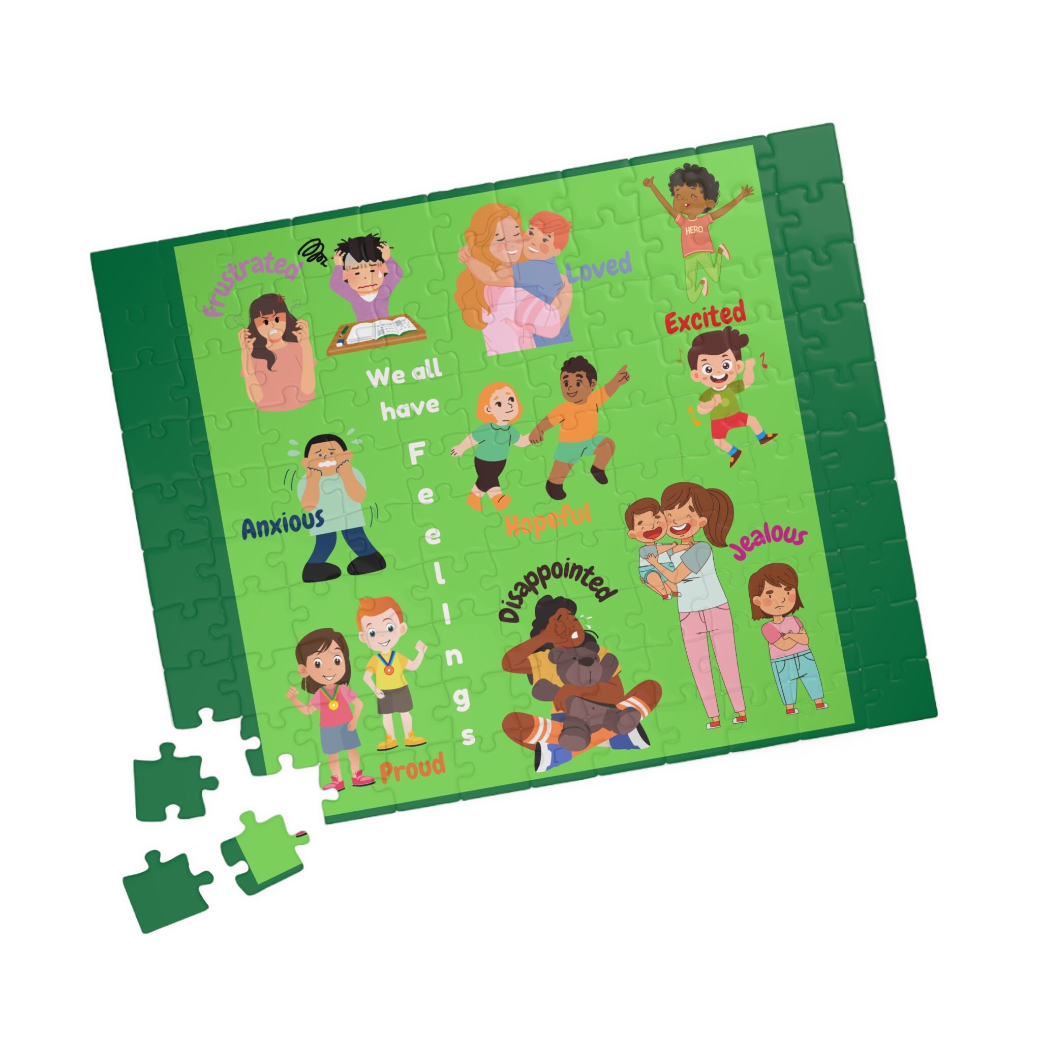 Emotions Puzzle for Kids to Develop Coping Skills - 110 Pieces, Social ...