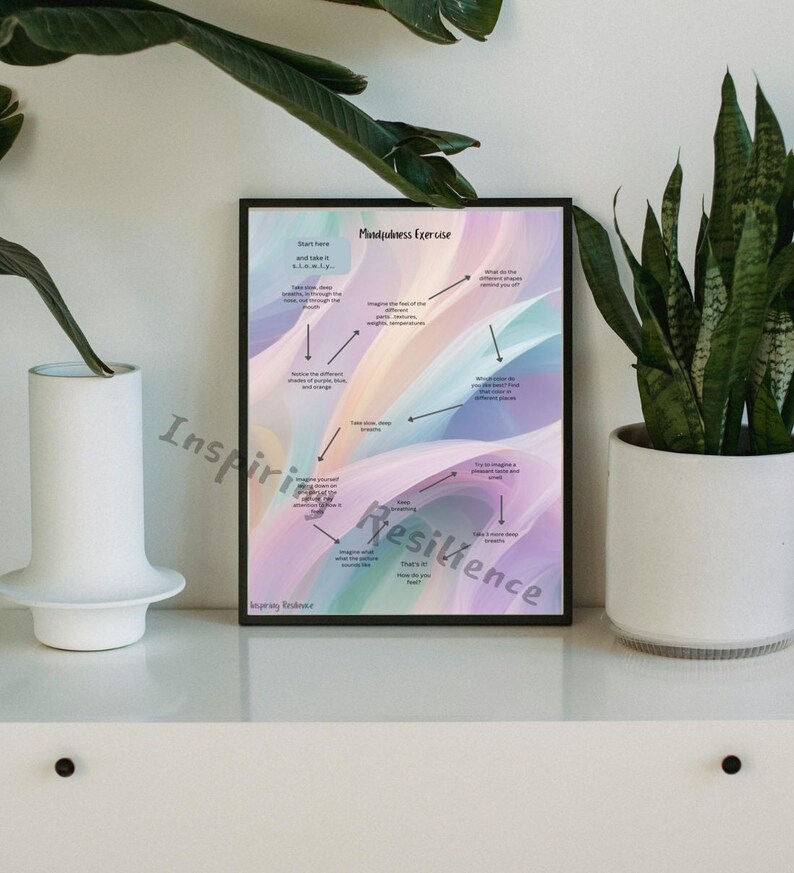 Pastel Meditation Poster Mindfulness Guide With Relaxation Exercise ...